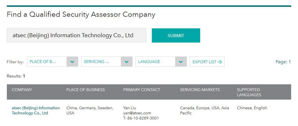 atsec中国PCI DSS QSA资质全球化扩展服务范围 – atsec